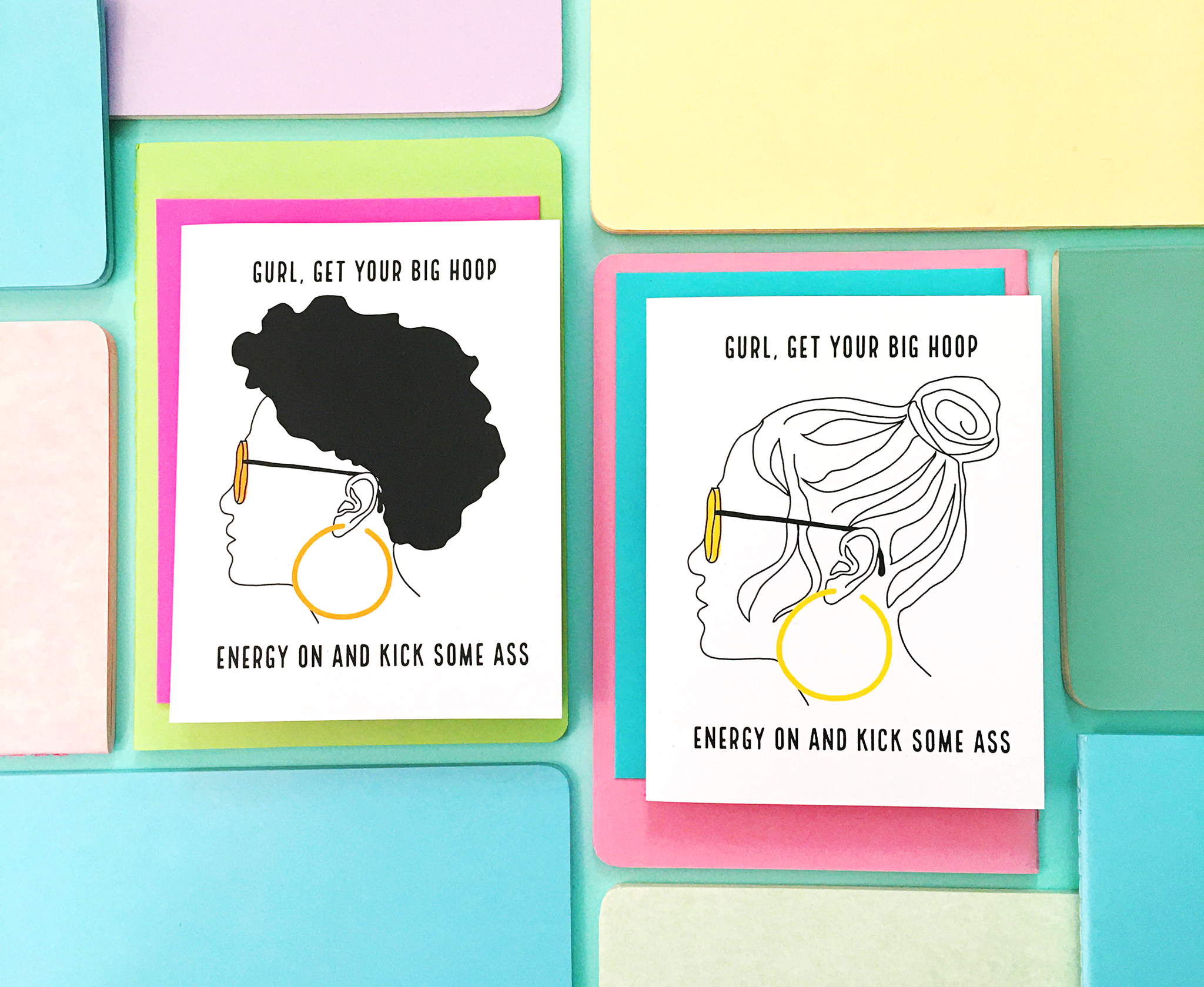 Big Hoop Energy Card for Best Friend - greeting card – Realia By Jen