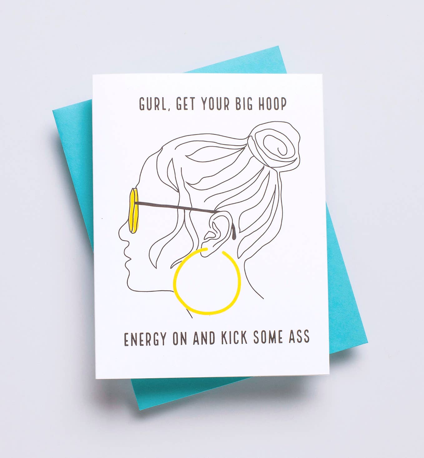 Big Hoop Energy Card for Best Friend - greeting card – Realia By Jen